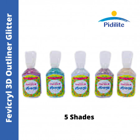 Buy Wholesale Pidilite Fevicryl 3D Outliner Glitter - 5 Shades Online ...